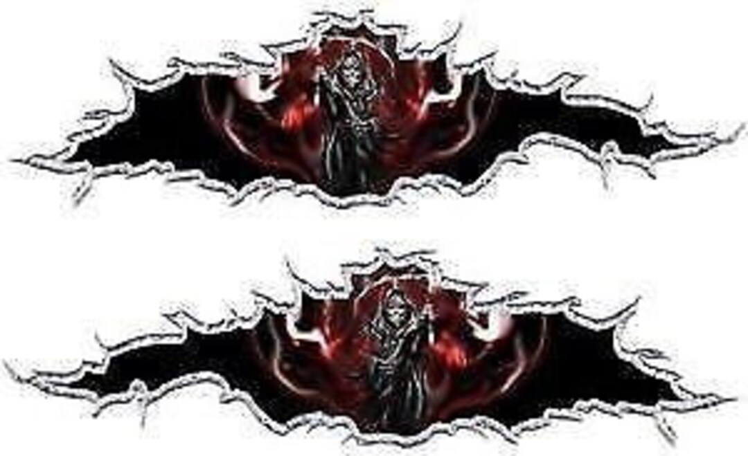 Grim Reaper Rip Motorcycle Dirt Bike Go Kart Race Car Golf Cart Vinyl ...