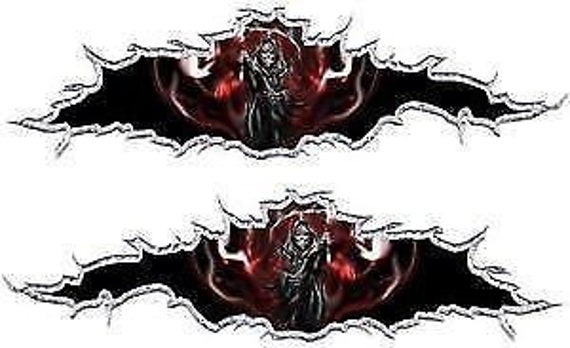 Grim Reaper Rip Motorcycle Dirt Bike Go Kart Race Car Golf - Etsy