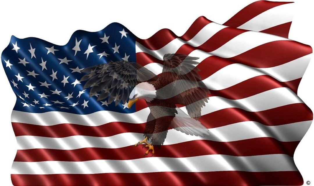 American Flag Faded Attack Eagle Patriotic Cornhole Board Game Vinyl ...