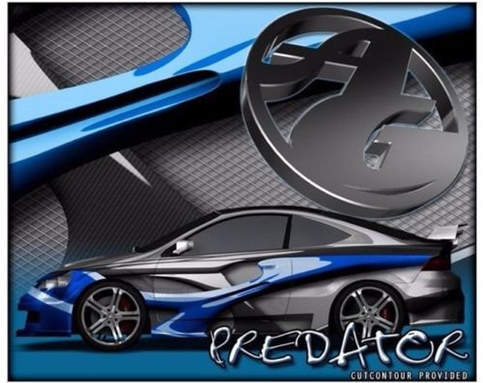 Predator Go Kart Race Car Semi Trailer Golf Cart Vinyl Graphic Decal ...