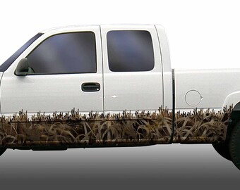 Orange real flame fire rocker panel stripes vinyl graphic | Etsy