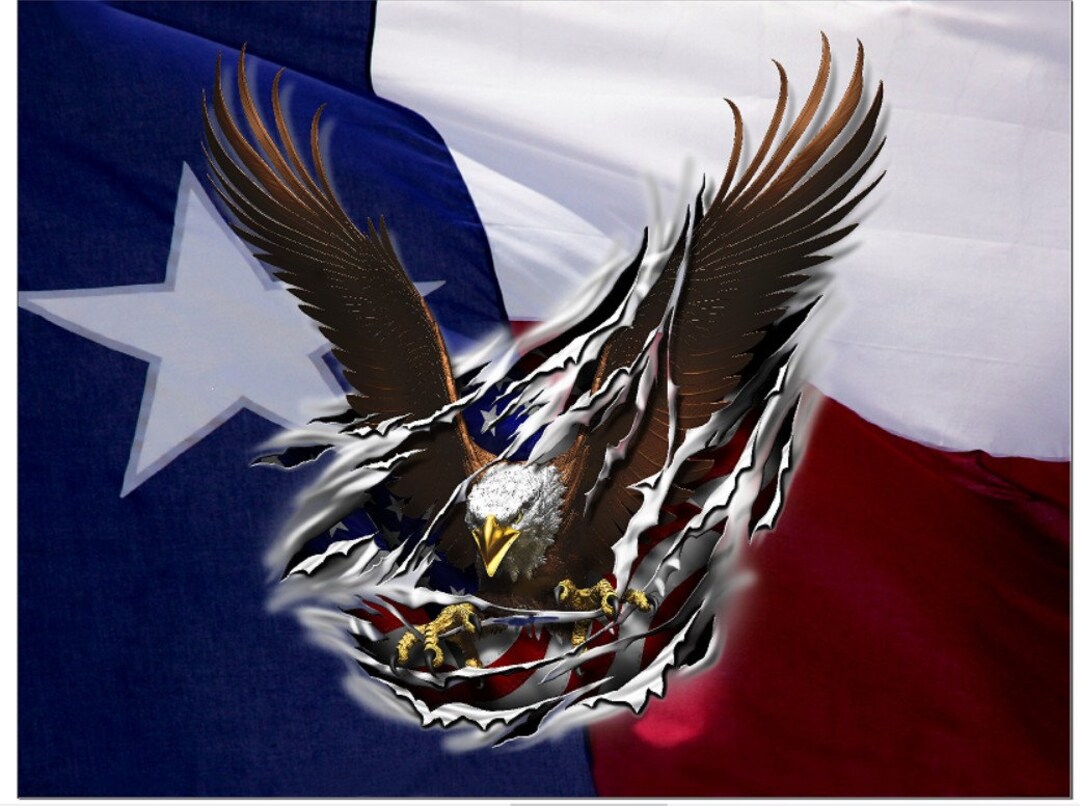 Texas Flag Eagle Rip Car Truck Hood Wrap Vinyl Graphic Decal - Etsy