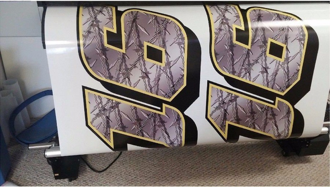 Race Car Number Decal Street Stock Late Model IMCA Dirt Vinyl | Etsy