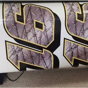Race Car Number Decal Street Stock Late Model IMCA Dirt Vinyl Graphic ...