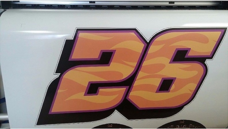 Race Car Number Decal Street Stock Late Model IMCA Dirt Vinyl Graphic ...