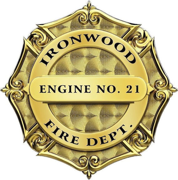 Custom Firefighter Badge Vinyl Graphic Decal Sticker Style 3 | Etsy