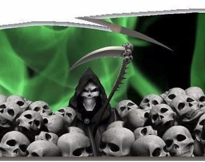 Green Grim Reaper Skulls Flame Fire Go Kart Race Car Semi - Etsy