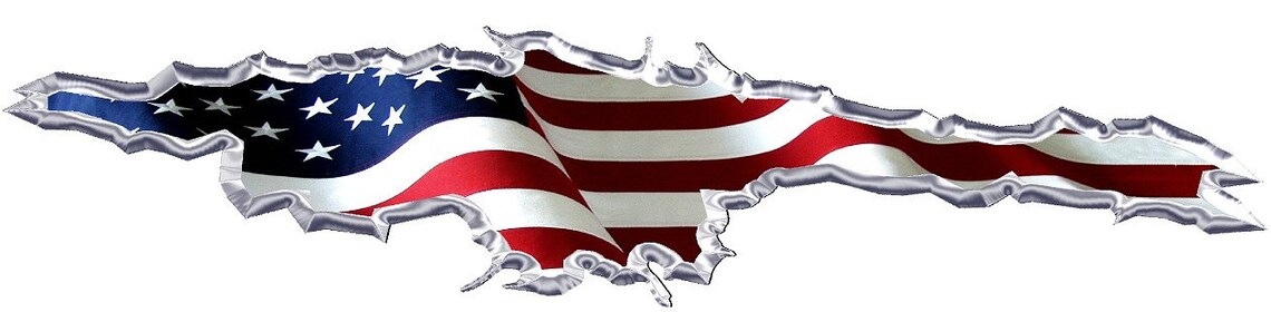 American Flag Rip Motorcycle Dirt Bike Go Kart Race Car Golf Cart Vinyl ...