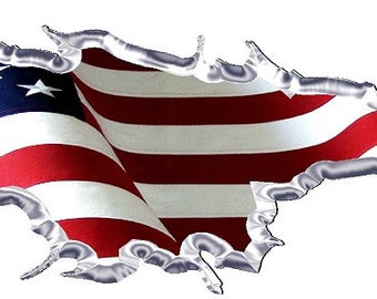 American Flag Rip Rip Motorcycle Dirt Bike Go Kart Race Car | Etsy