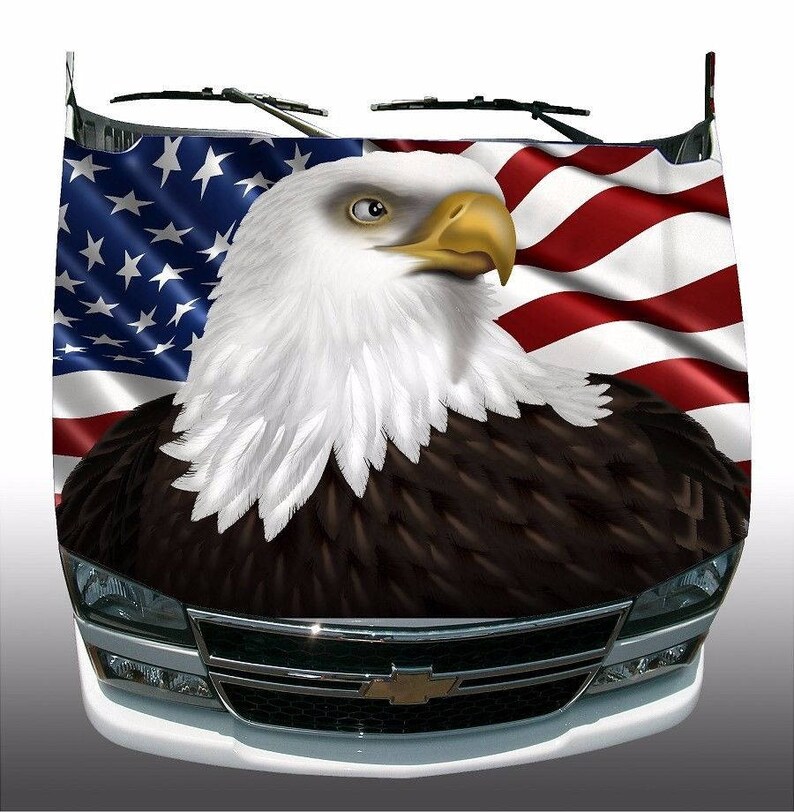 American Flag Eagle Hood Wrap Wraps Sticker Vinyl Decal Graphic - Etsy