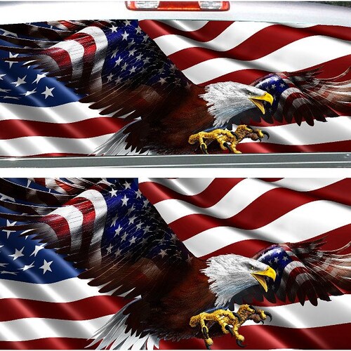 Eagle Flag Decal - Etsy