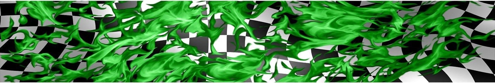 Checkered Racing Flag Flame Go Kart Race Car Semi Trailer Golf Cart ...
