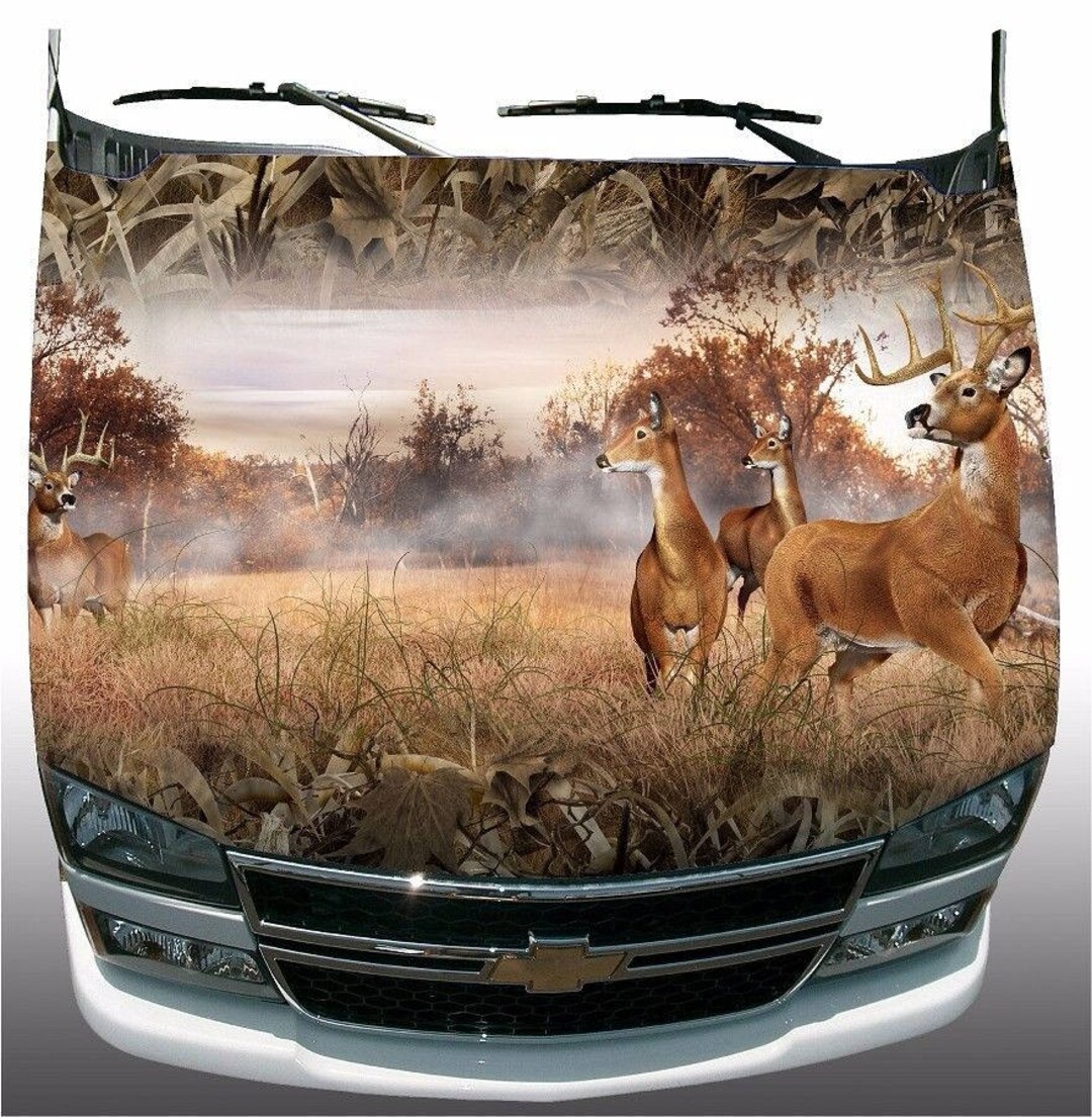 Shadow Grass Camouflage Deer Buck Hunting Hood Wrap Sticker Vinyl ...
