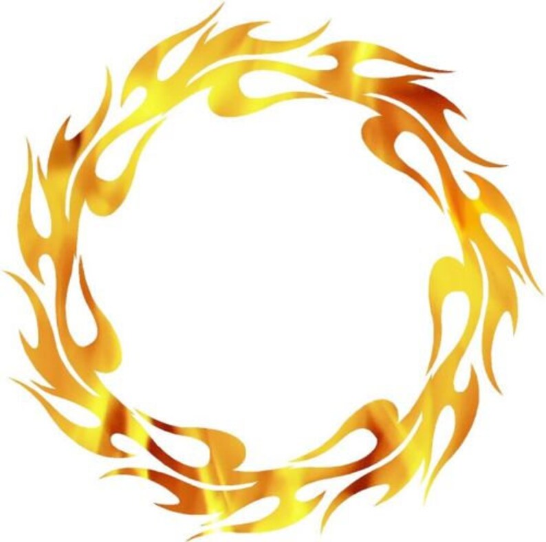 Tribal Flame Circle Cornhole Board Game Vinyl Graphic Decal Set - Etsy