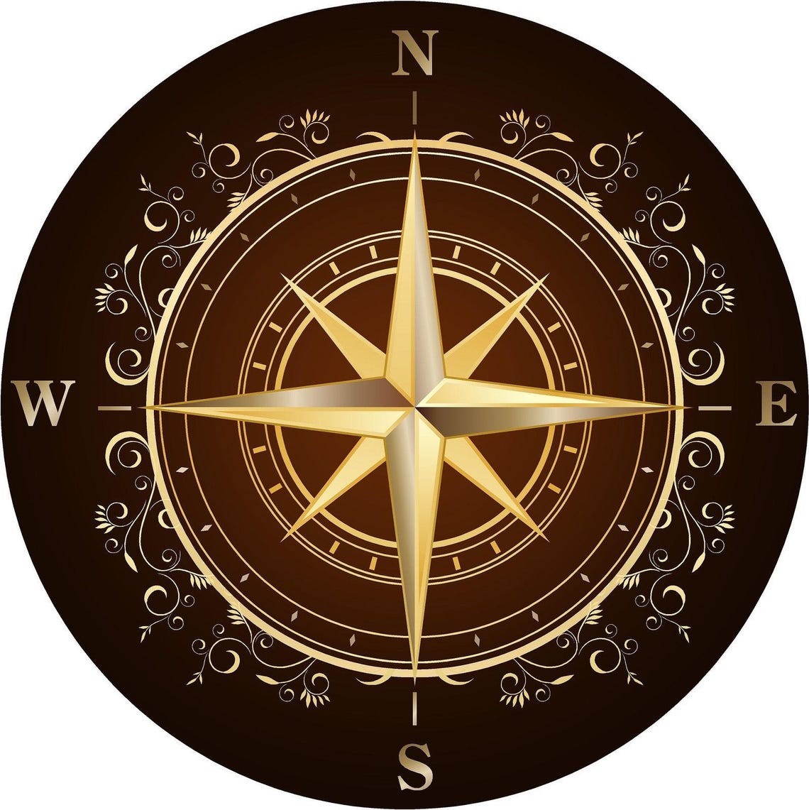 Rose Compass Camper RV Motor Home Mural Vinyl Graphic Decal Sticker - Etsy