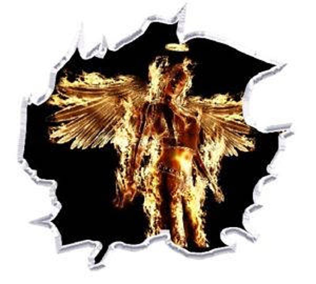 Fire Flames Angel Vinyl Graphic Decal Sticker - Etsy