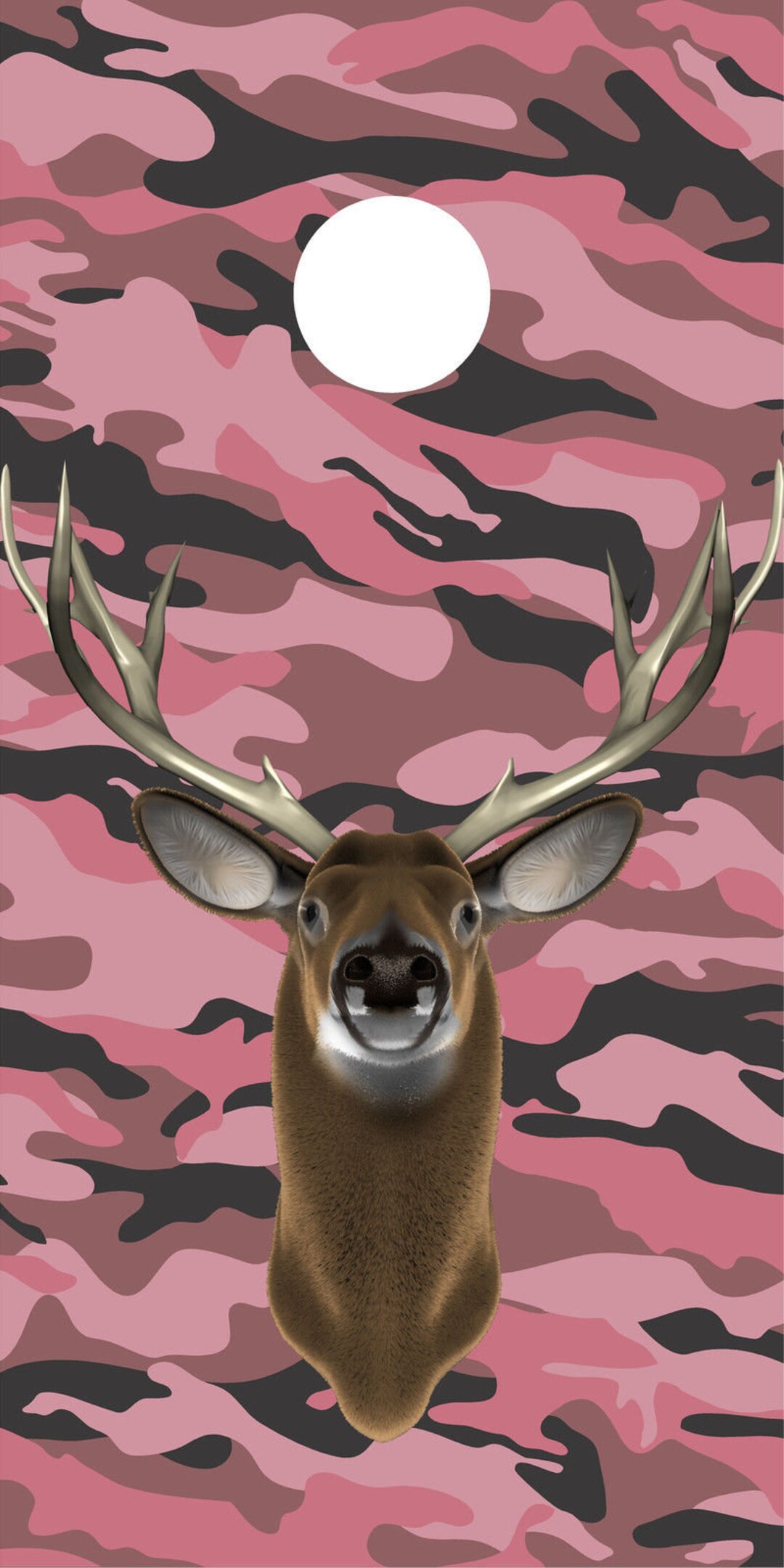Pink Deer Buck Hunter Hunting Camouflage Cornhole Board Game Decal ...