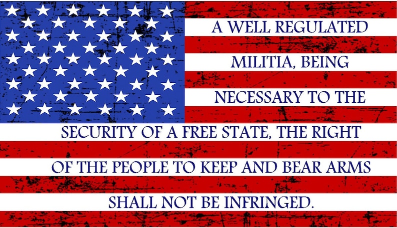 American Flag Grunge 2nd Second Amendment Vinyl Graphic Decal Sticker ...