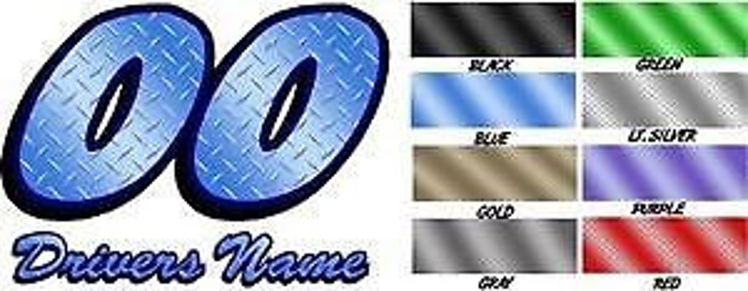 Diamond Plate Go Kart Number Decal Vinyl Graphic Sticker - Etsy