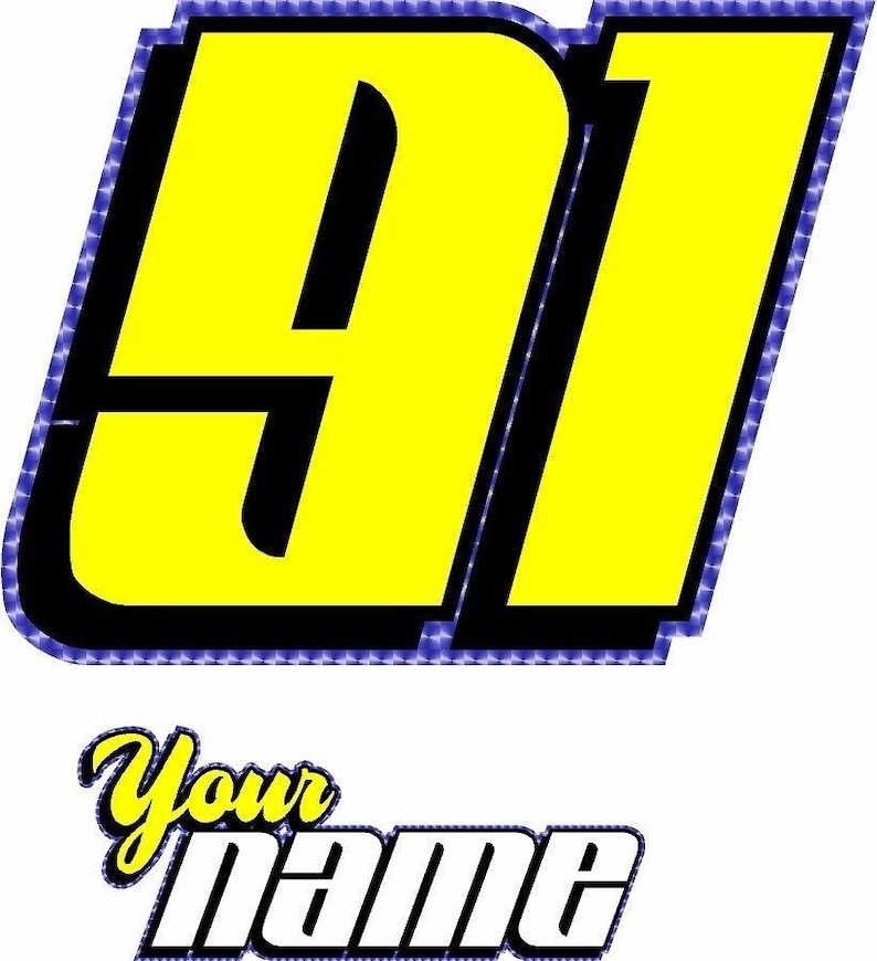 Race Car Number Decal Street Stock Late Model IMCA Dirt Vinyl Graphic ...