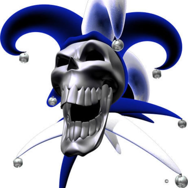 Jester Skull - Etsy