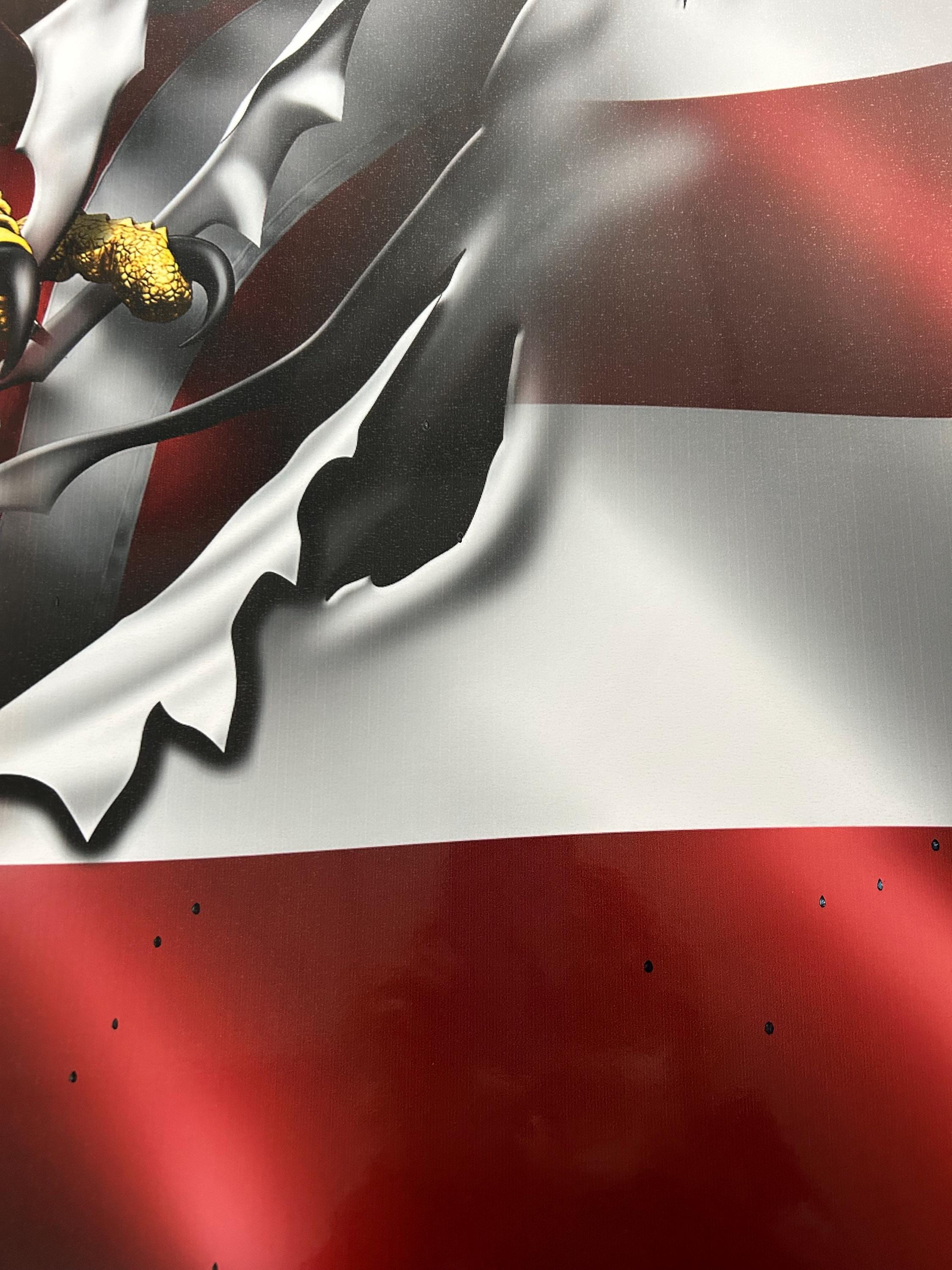 American Flag Flying Eagle Tear Rip Mural Trailer Semi Wrap Set 53 X 66 ...