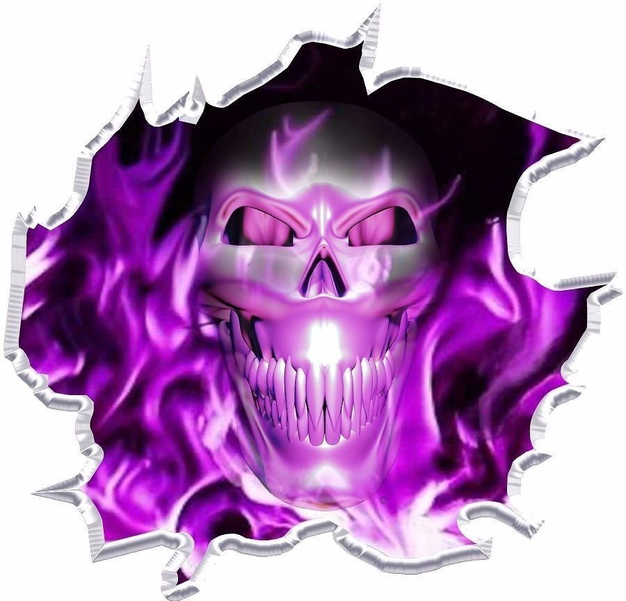 Purple Flame Skull