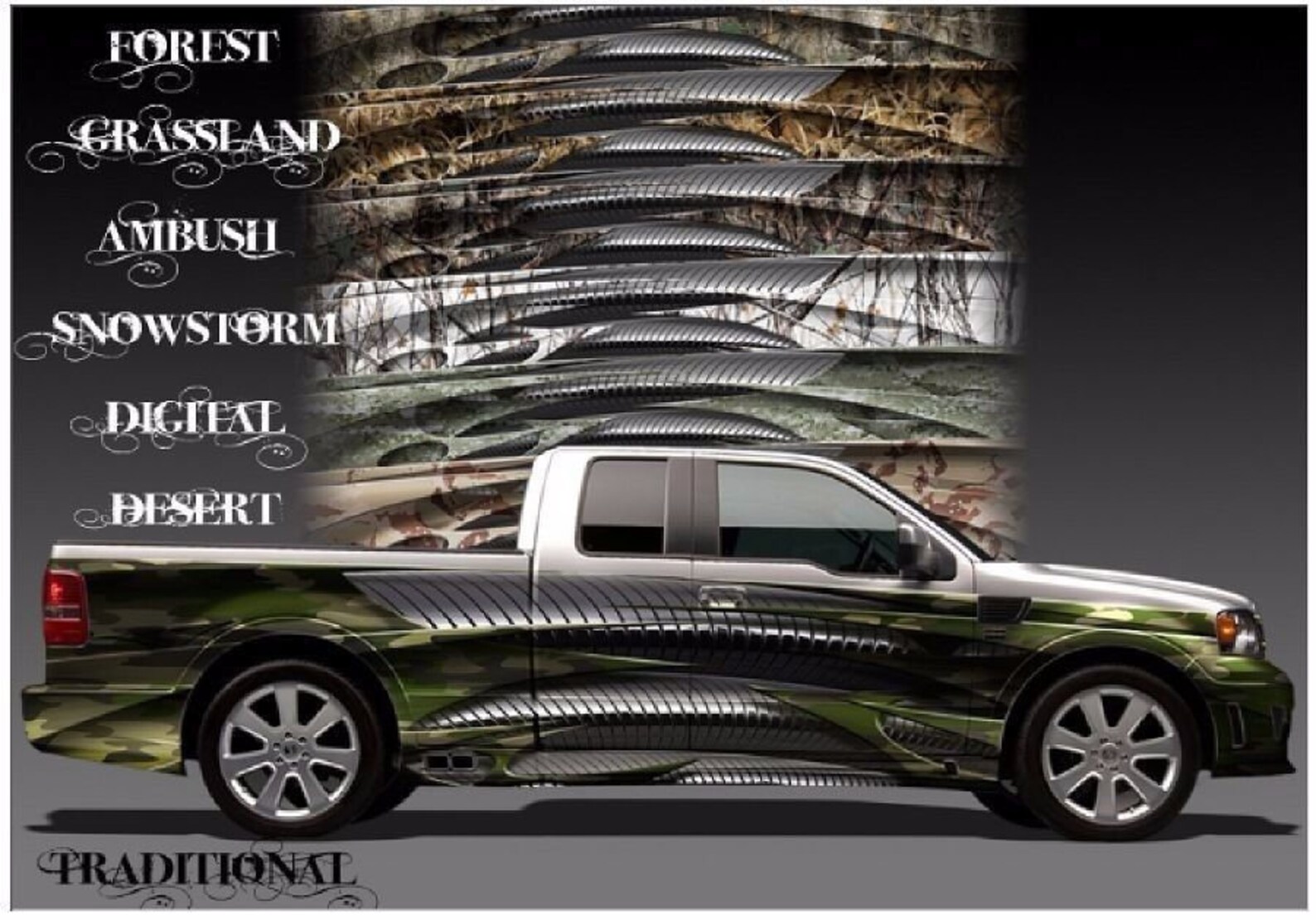 Chromium Camo Go Kart Race Car Semi Trailer Golf Cart Vinyl - Etsy