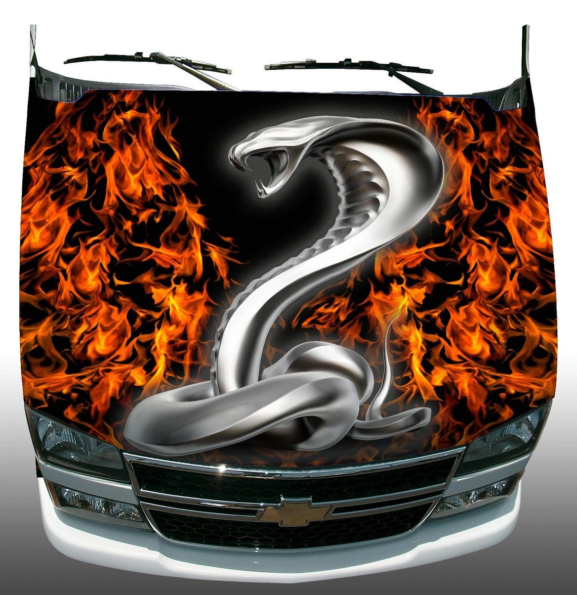 Fire Flames Cobra Hood Wrap Wraps Vinyl Graphic Sticker Decal | Etsy
