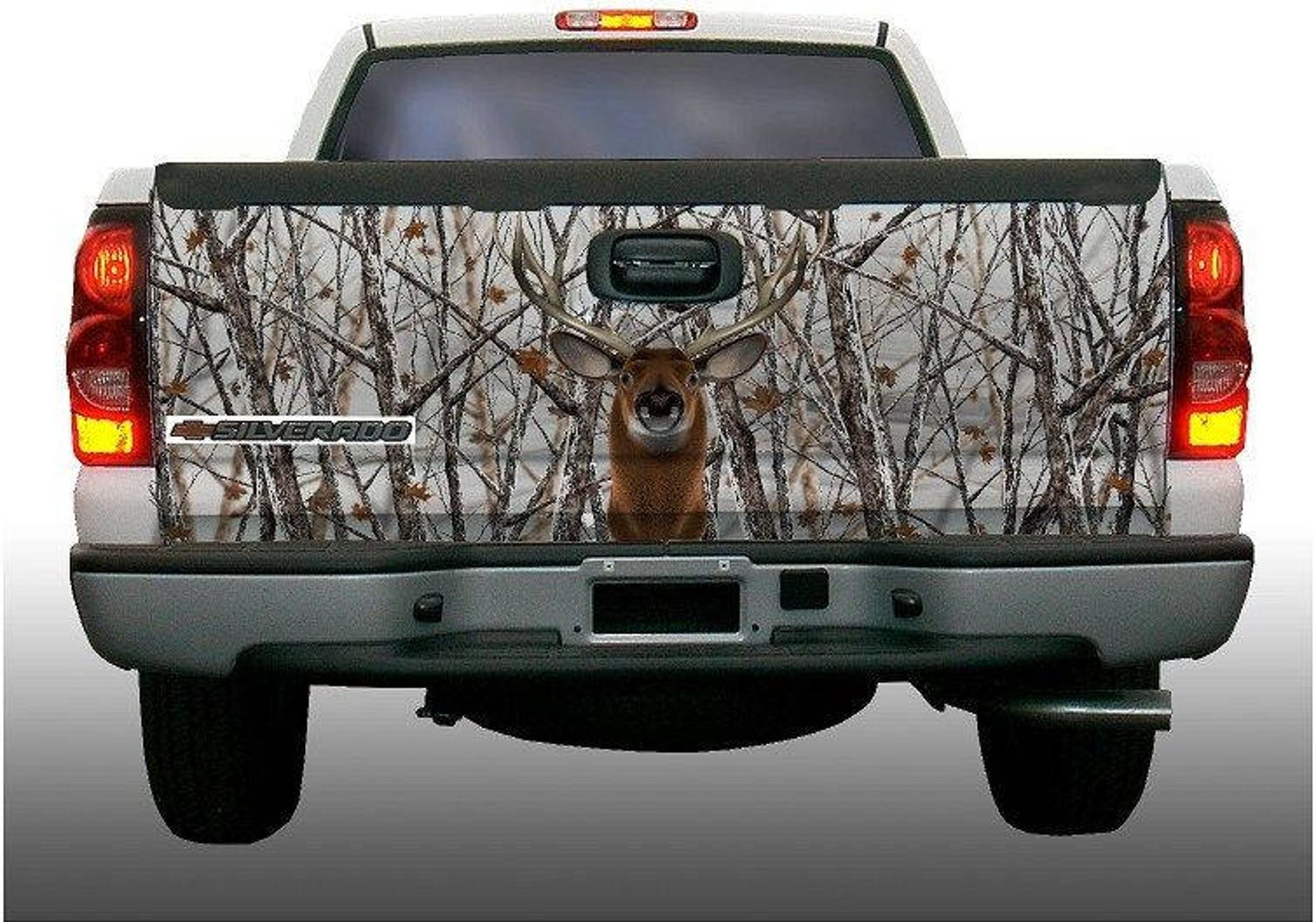 Buck Head Deer Hunting Mural Winter Snow Camouflage Tailgate Wrap Vinyl ...