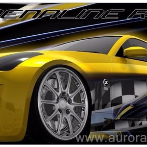 Adrenaline Rush Go Kart Race Car Semi Trailer Golf Cart Vinyl Graphic ...