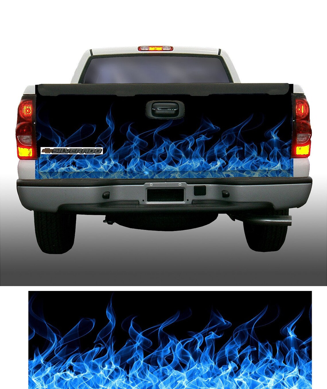 Blue Flame Fire Tailgate Wrap Vinyl Graphic Decal - Etsy