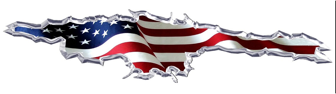 American Flag Rip Style 2 Motorcycle Dirt Bike Go Kart Race Car Golf ...