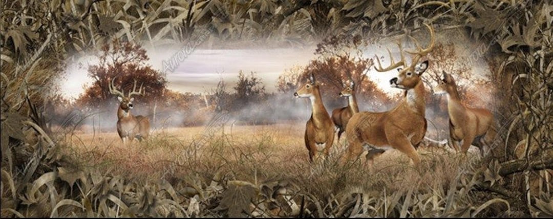 Whitetail Buck Deer Hunting Mural Tallgrass Camouflage Tailgate Wrap ...