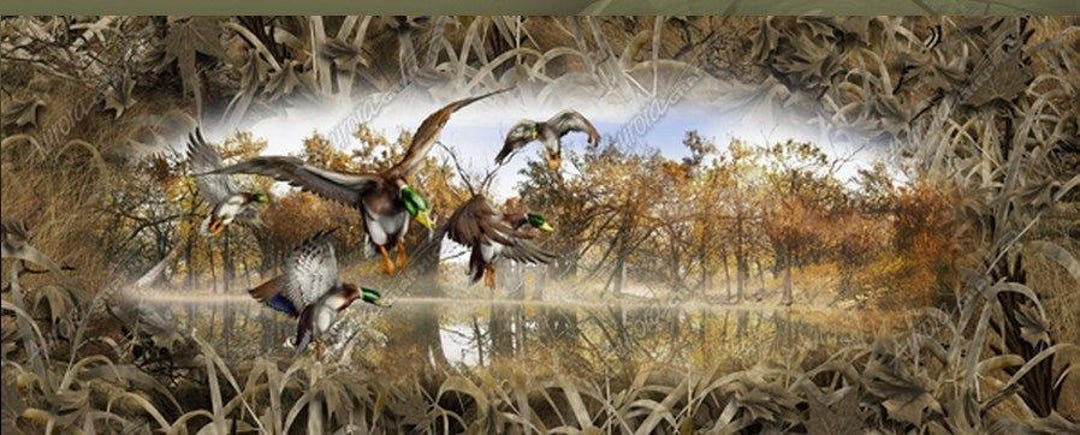 Mallard Duck Hunting Mural Grass Camouflage Tailgate Wrap Vinyl Graphic ...