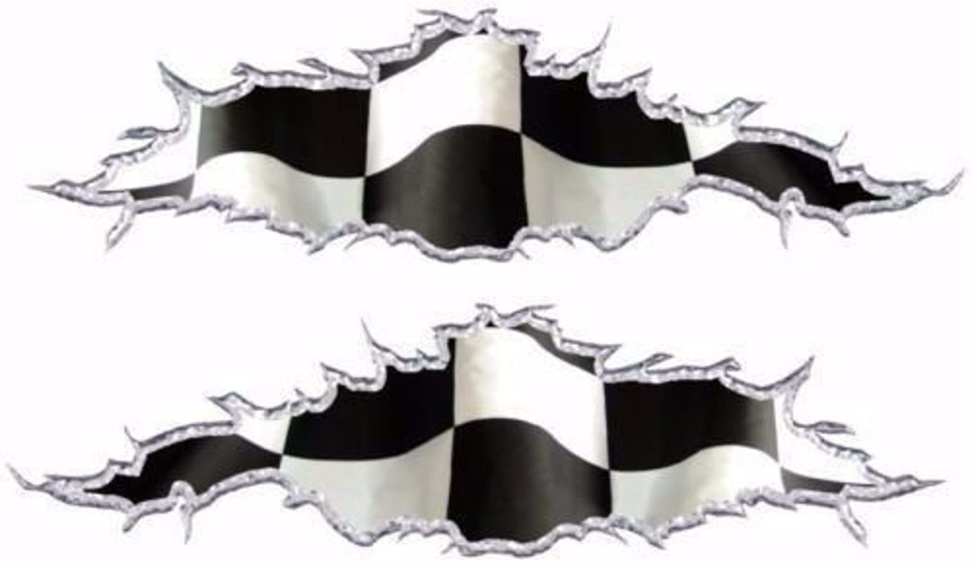 Checkered Racing Flag Rip Rip Motorcycle Dirt Bike Go Kart Race Car ...