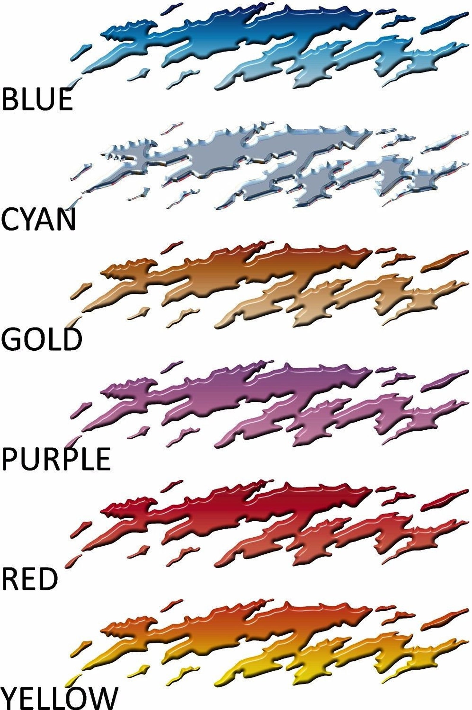 Racing Stripes R2 Motorcycle Dirt Bike Go Kart Race Car Golf Cart Vinyl ...