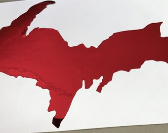 Upper Peninsula Silhouette Vinyl Decal - Etsy