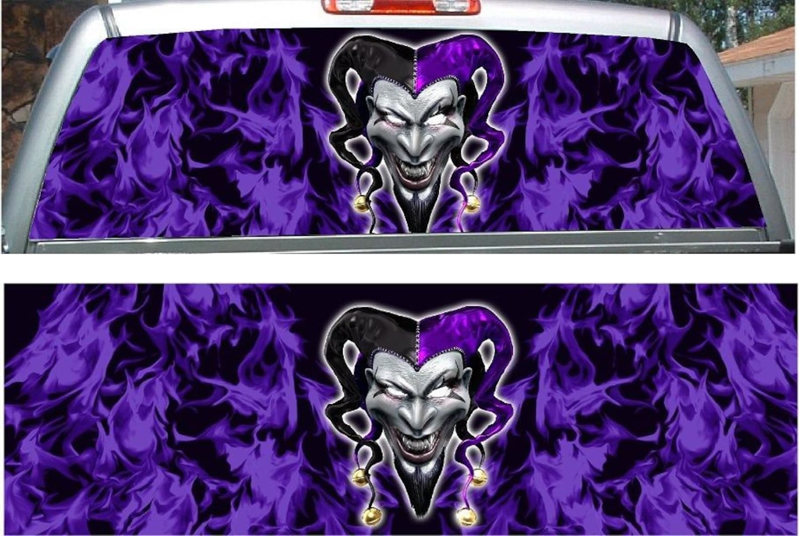 Evil Clown Jester Rear Window View Thru Vinyl Graphic Decal | Etsy