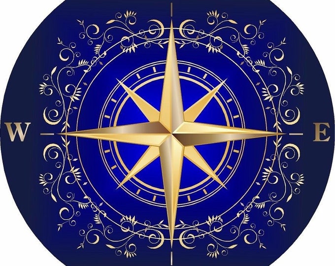 Blue Rose Compass Camper RV Motor Home Mural Vinyl Graphic Decal ...