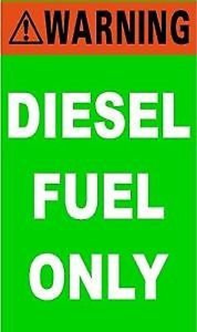 Green Diesel Fuel Only Vinyl Graphic Decal Sicker - Etsy