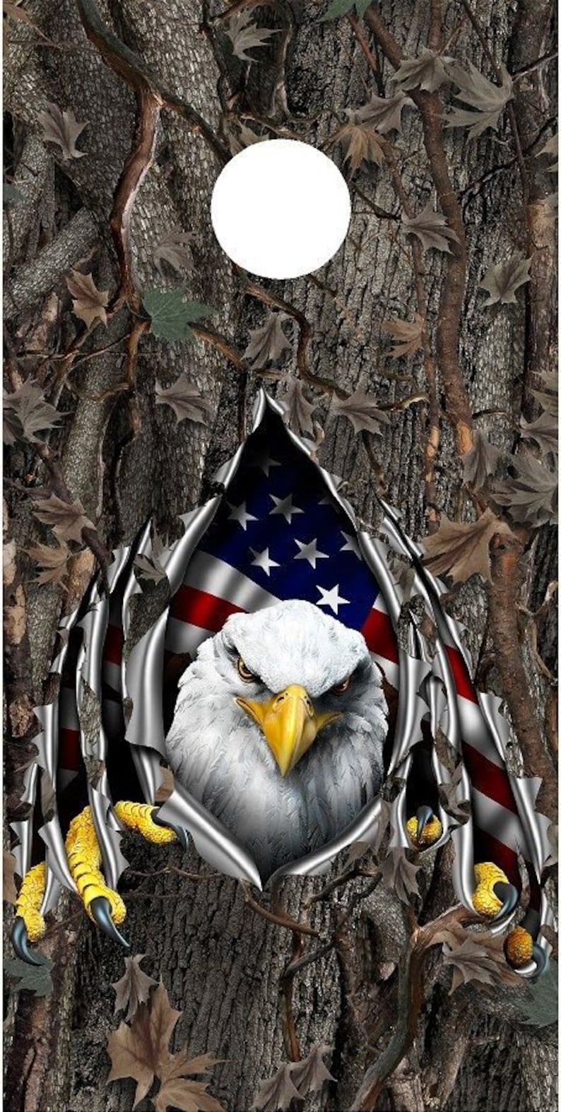 American Flag Eagle Rip Oak Camo Cornhole Board Game Decal | Etsy