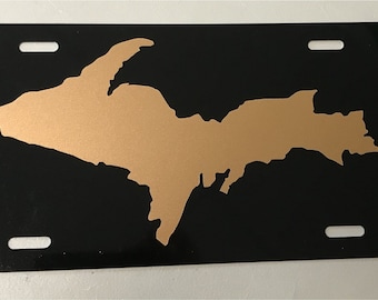 Upper Peninsula Chrome License Plate - Etsy