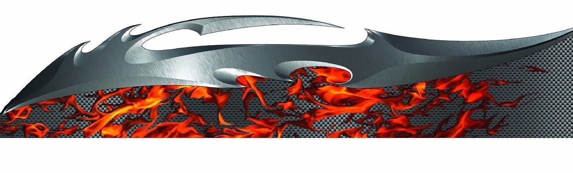 Carbon Fiber Flame Blade Go Kart Race Car Semi Trailer Golf Cart Vinyl ...