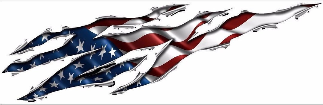 American Flag Ripped Motorcycle Dirt Bike Go Kart Race Car Golf Cart ...