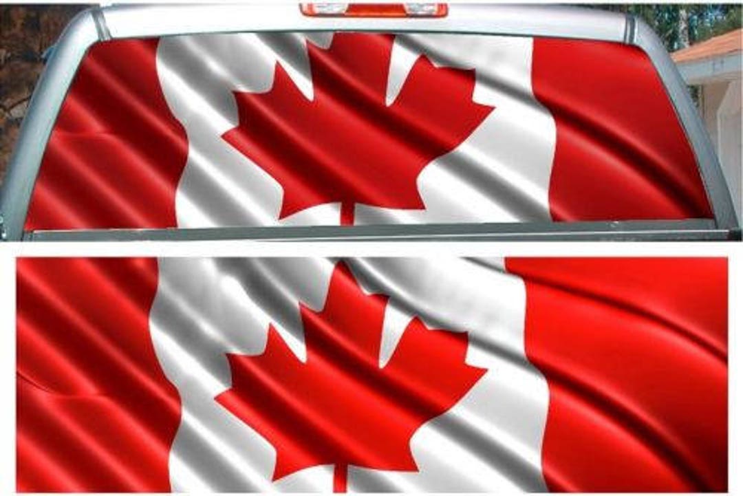 Canada Canadian Flag Rear Window View Thru Vinyl Graphic Decal - Etsy