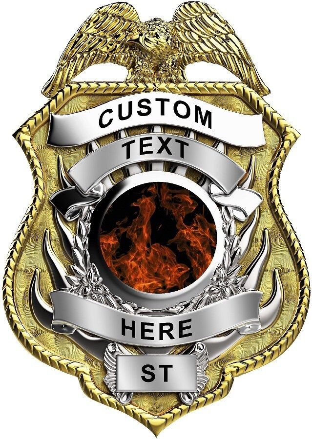 Custom Firefighter badge vinyl graphic decal sticker style 2 | Etsy