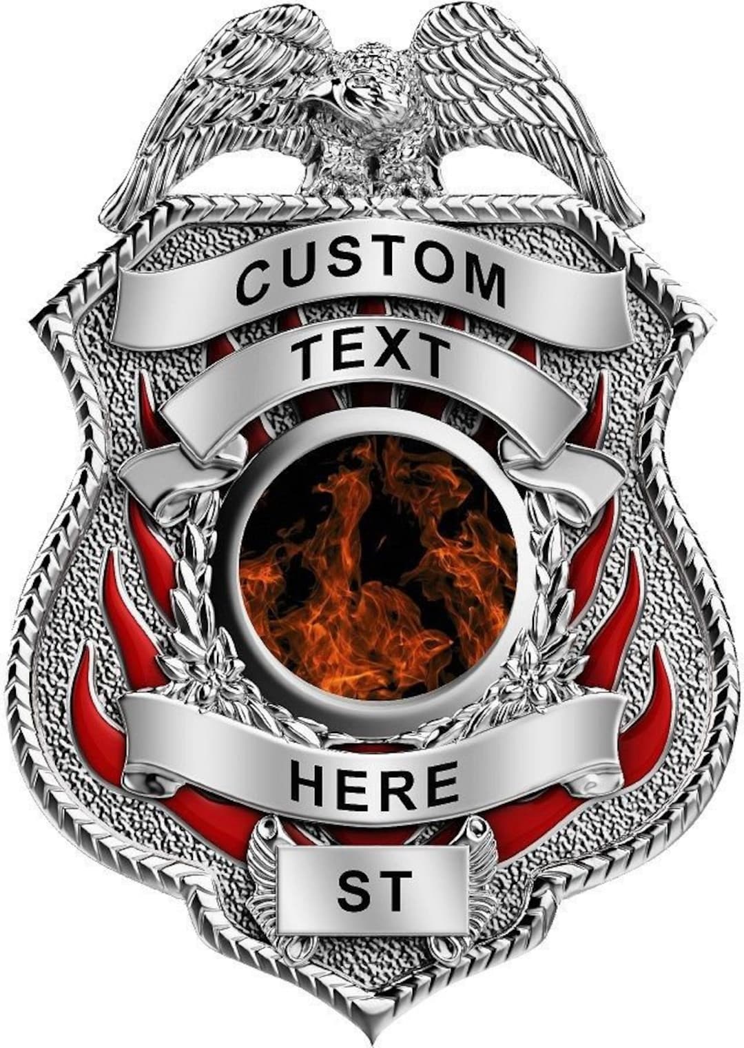 Custom Firefighter Badge Vinyl Graphic Decal Sticker Style 1 - Etsy