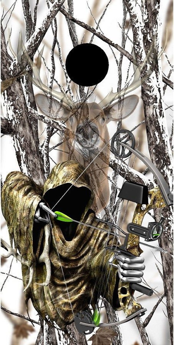 Grim Reaper Bow Hunter Deer Buck Winter Snow Camo Cornhole | Etsy