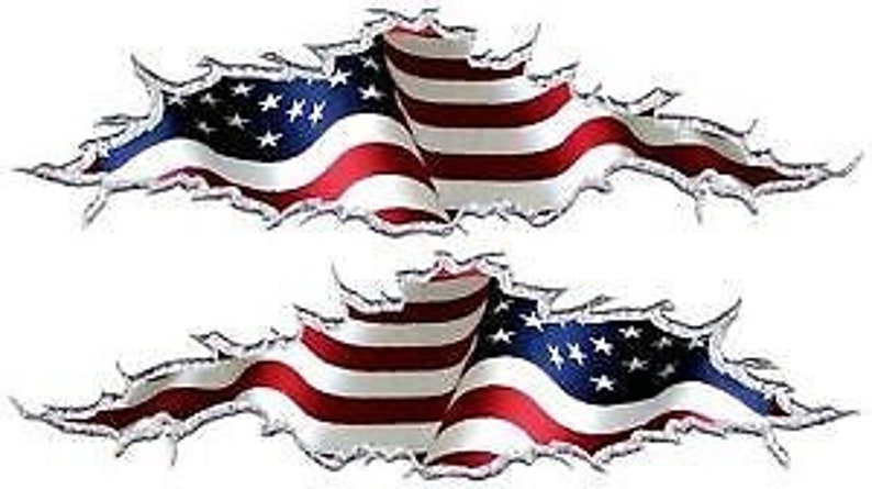American Flag Rip Rip Motorcycle Dirt Bike Go Kart Race Car Golf Cart ...